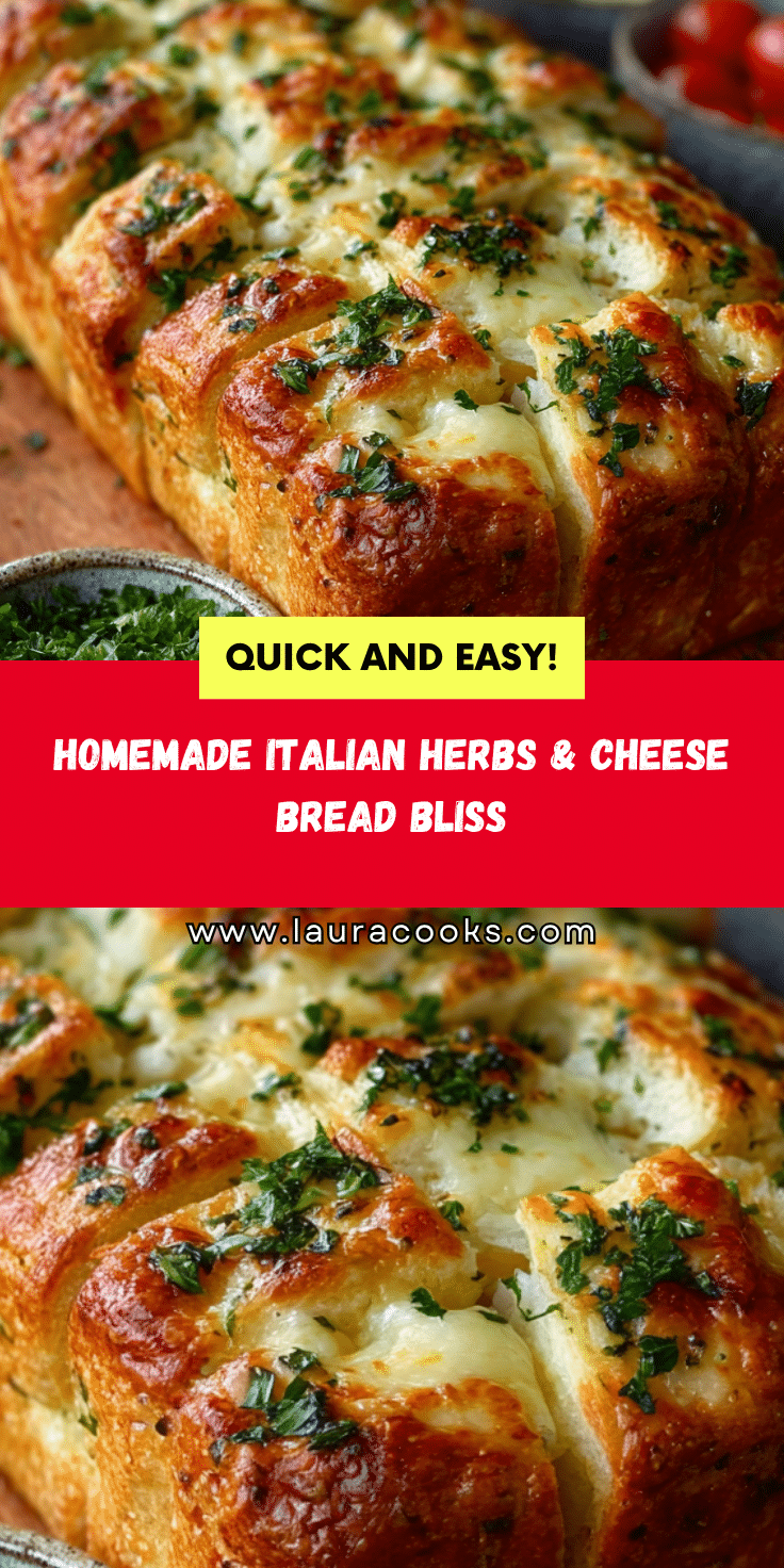 Italian Herbs and Cheese Bread Recipe - Homemade Aromatic Delight