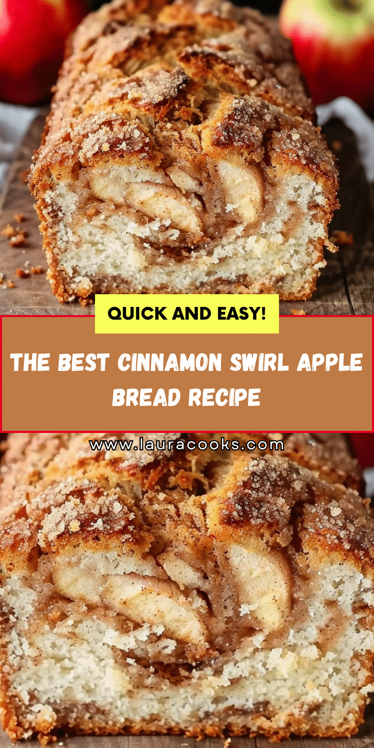 Cinnamon Swirl Apple Bread | Laura Cooks