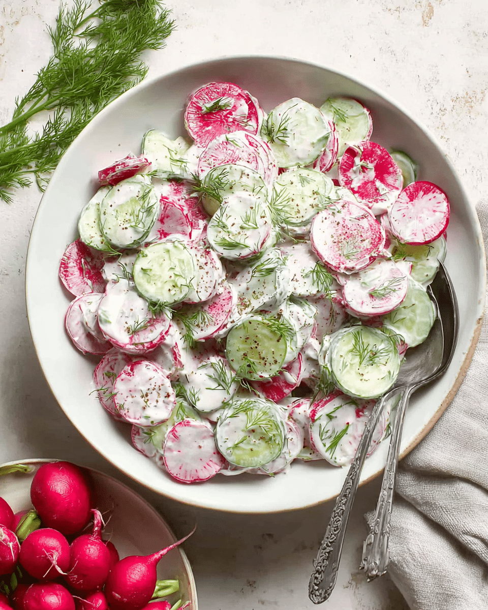 Creamy Cucumber Radish Salad Recipe - Fresh and Tangy Delight