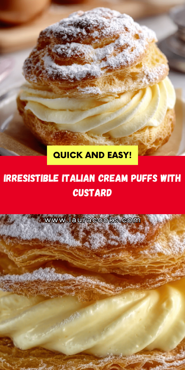Special Italian Cream Puffs Recipe: Silky Custard Filling Delight