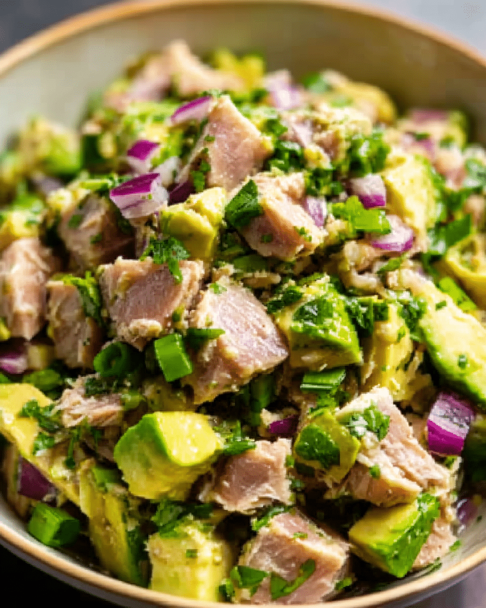 Summertime Avocado Tuna Salad Recipe - Light & Fresh Summer Delight