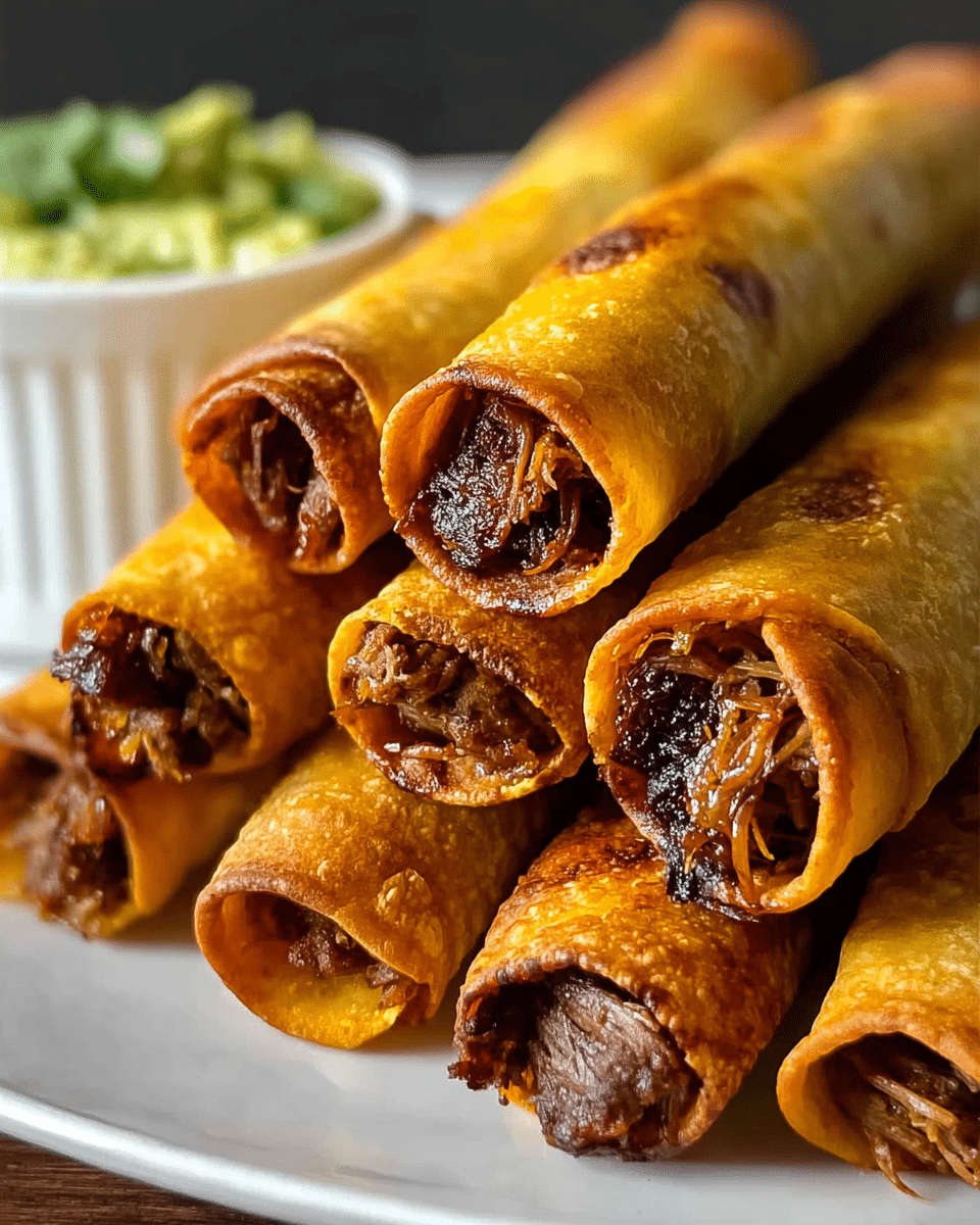 Shredded Beef Taquitos Recipe: Easy, Healthier, Baked Delight