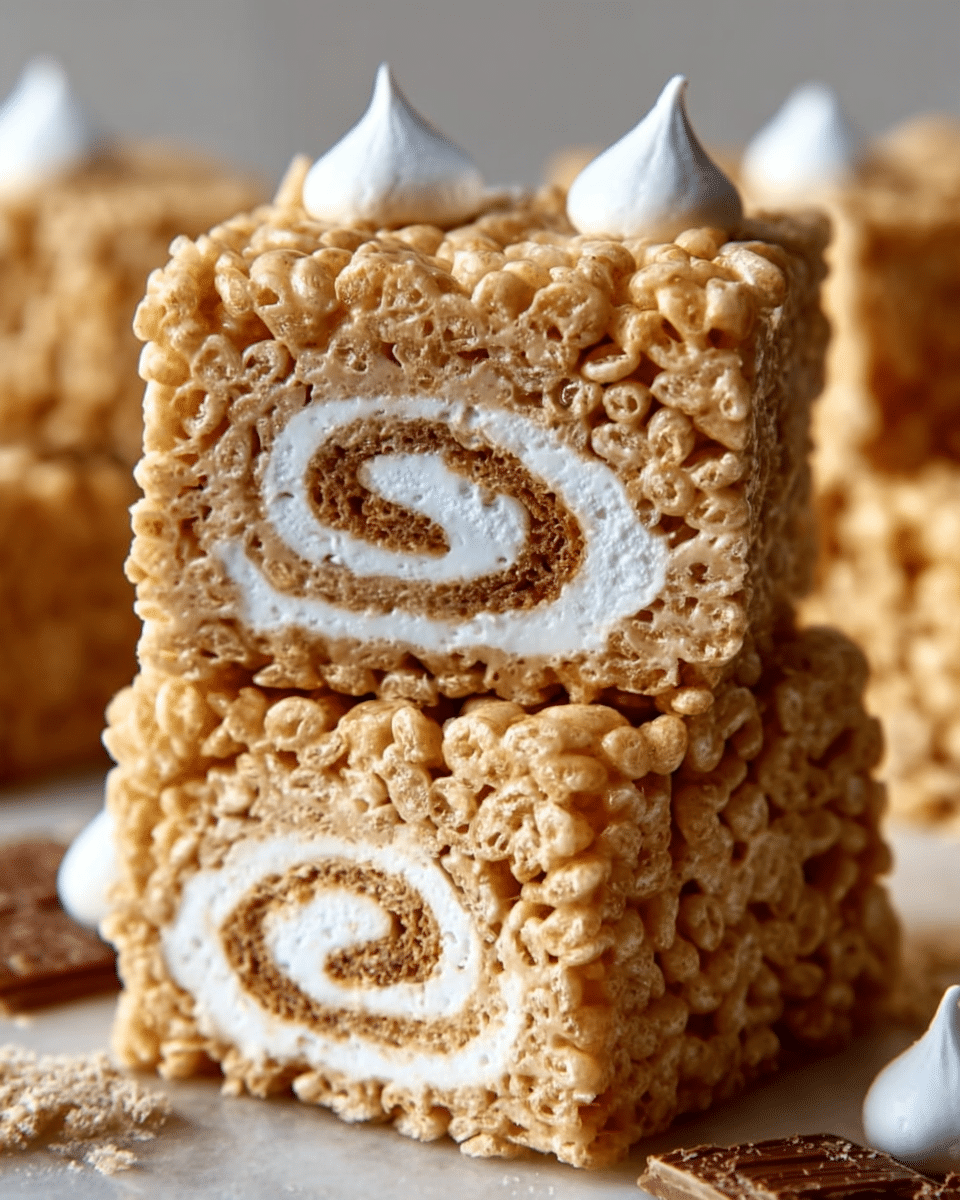 S’mores Rice Krispies Treats Pinwheels: Chewy, Gooey Fun