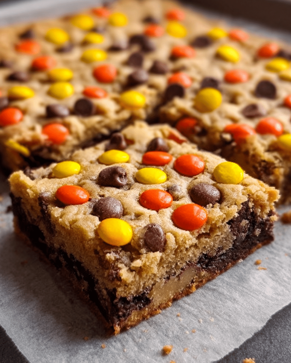 Reece's Pieces Chocolate Chip Cookie Bars: Easy Nostalgic Treat Recipe