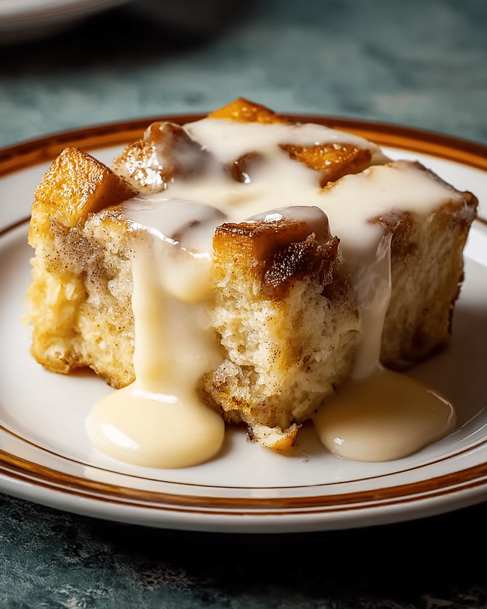 Bread Pudding with Vanilla Sauce: A Warm Cozy Treat Recipe