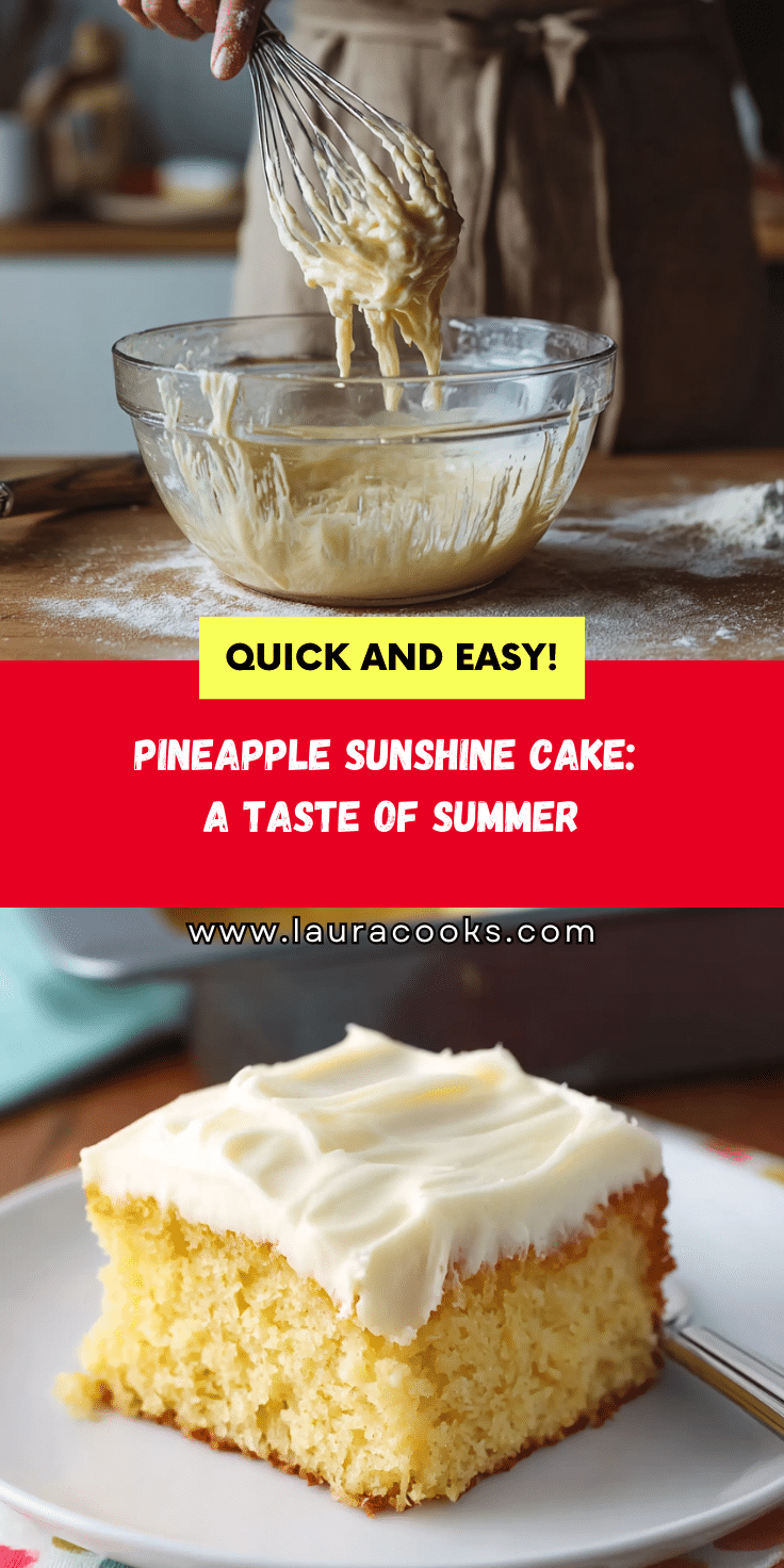 Pineapple Sunshine Cake Recipe - Easy Tropical Dessert
