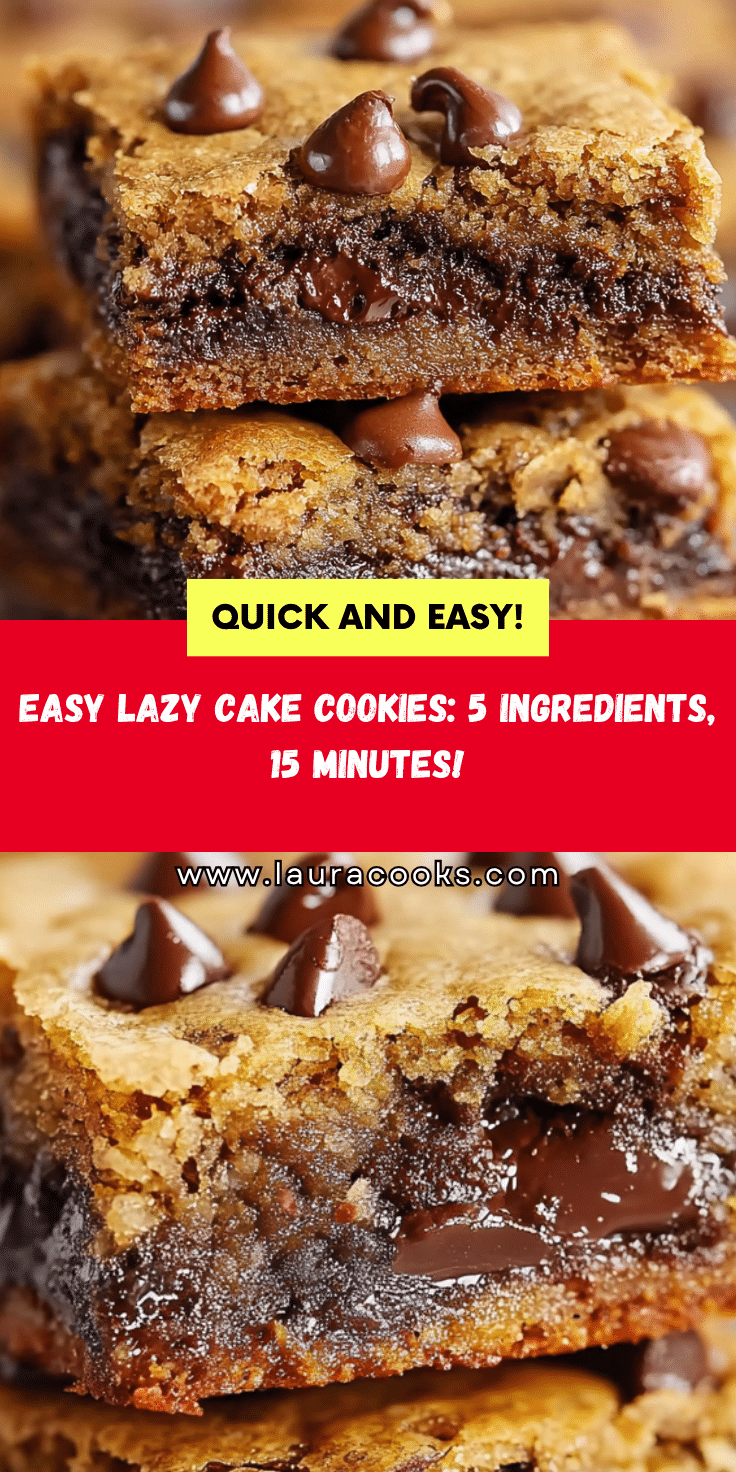 Lazy Cake Cookies: Easy Indulgent Treat with Chocolate Chips