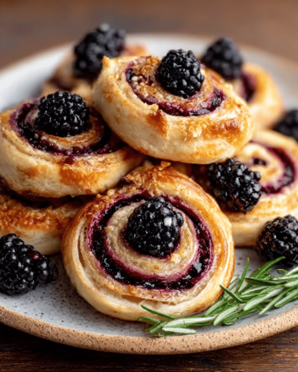 Honeyed Brie-Blackberry Puff Pastry Swirls: Decadent Recipe