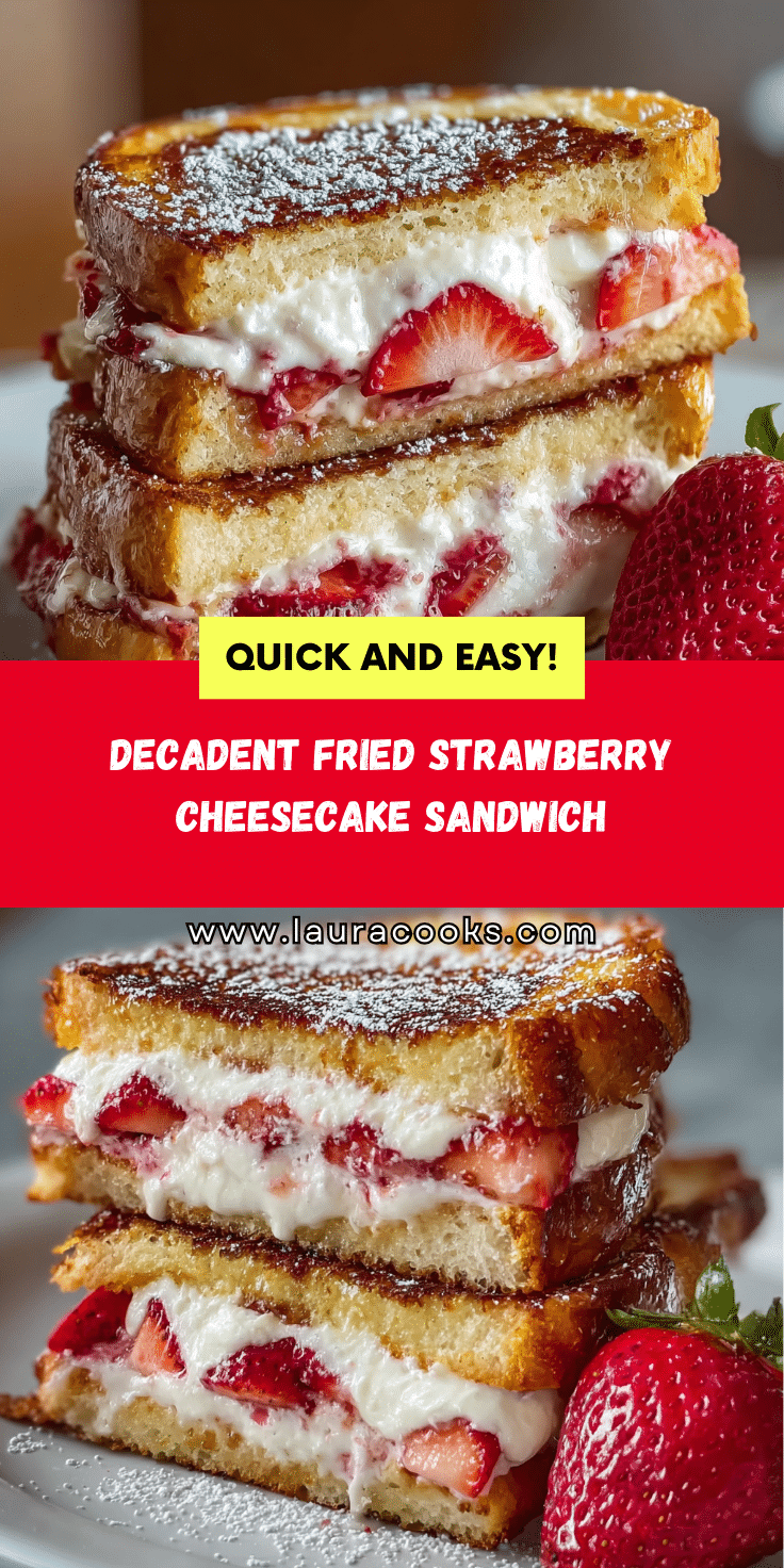 Easy Fried Strawberry Cheesecake Sandwiches - Irresistible Indulgent Recipe