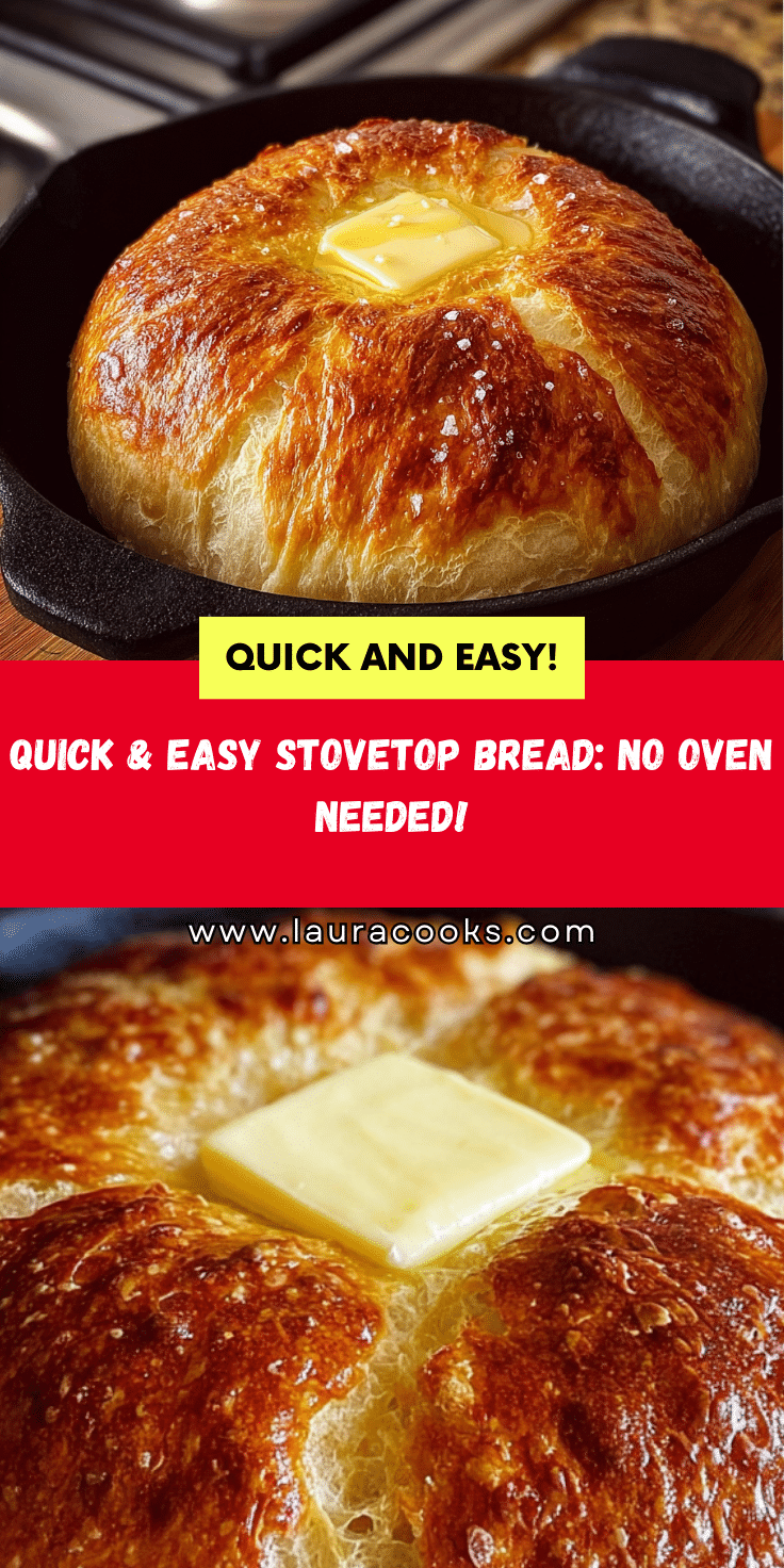 NO-OVEN STOVETOP BREAD Recipe - Easy Homemade Bread