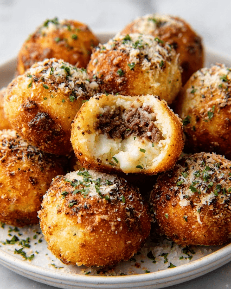 EasyGarlic Parmesan Cheeseburger Bombs Recipe - Finger Food Delight