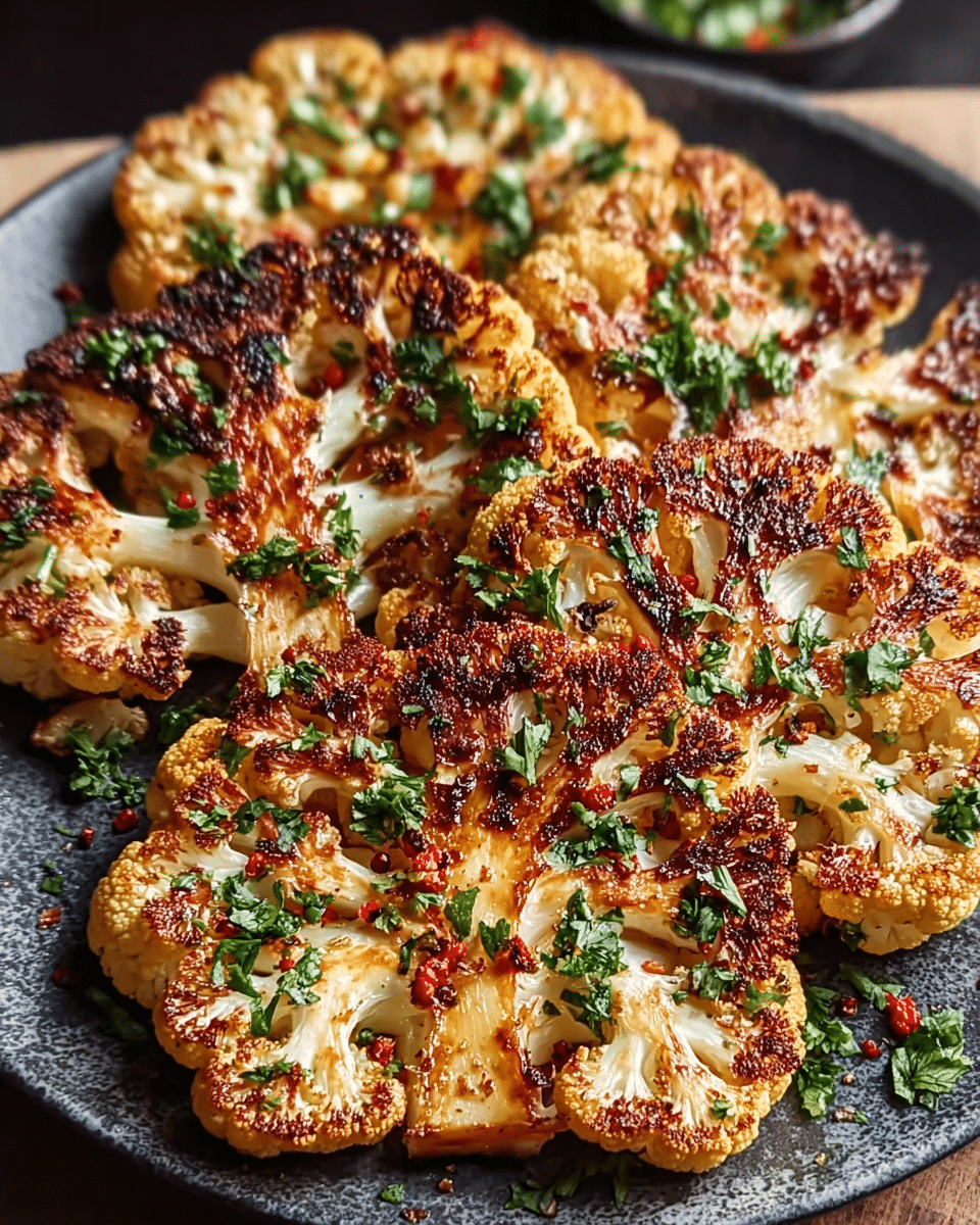 Crispy Baked Cauliflower Steaks Recipe - Irresistible Vegetarian Main ...