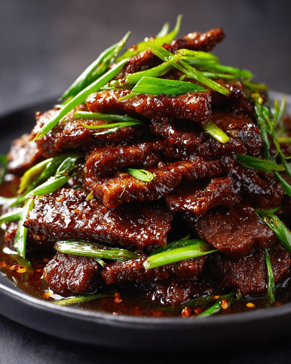 Mongolian Beef With Scallions Recipe - Taste the Savory Bliss