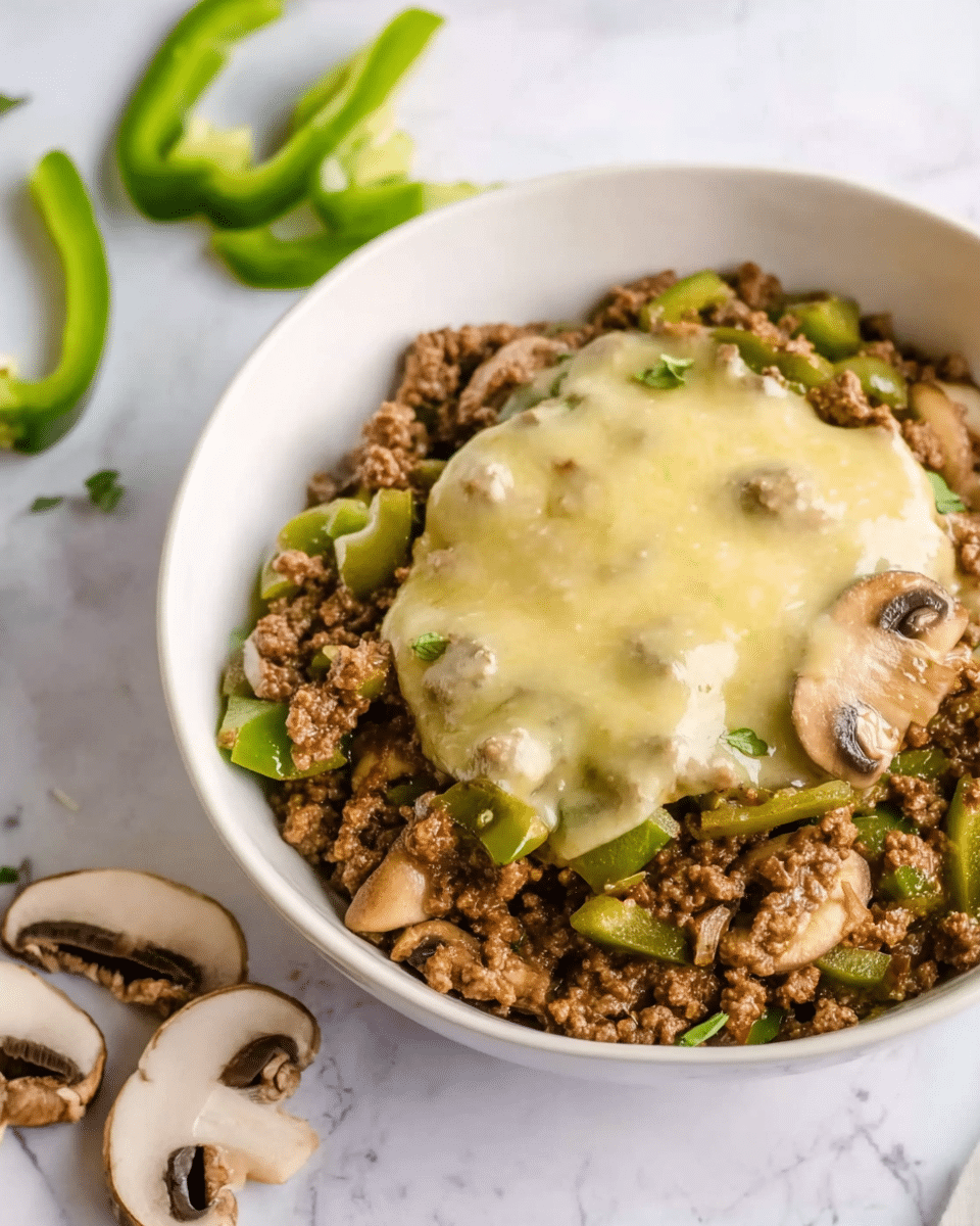 PHILLY CHEESESTEAK BOWLS Recipe: Low-Carb Dinner Idea for Comfort Food Lovers