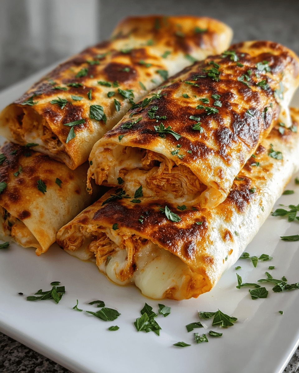 Baked Cheesy Garlic Chicken Wraps: A Flavorful Delight