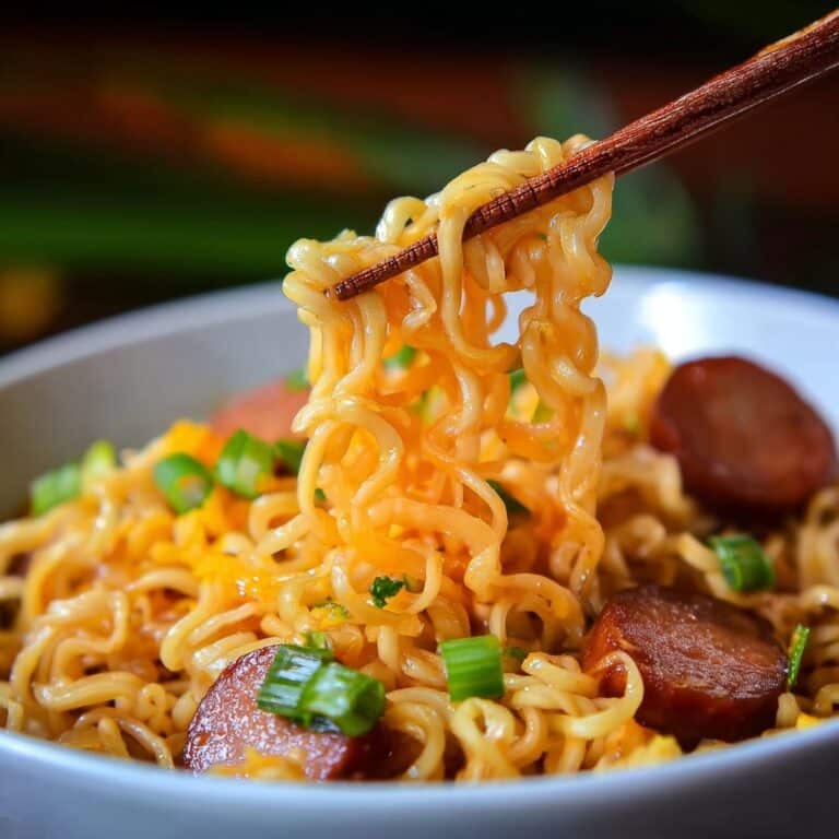 Sausage Ramen Loaded Ramen Bowl - Quick Comfort Food Recipe