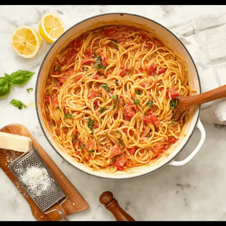 One Pot Pasta Tomato Basil Spaghetti: Quick & Delicious Recipe