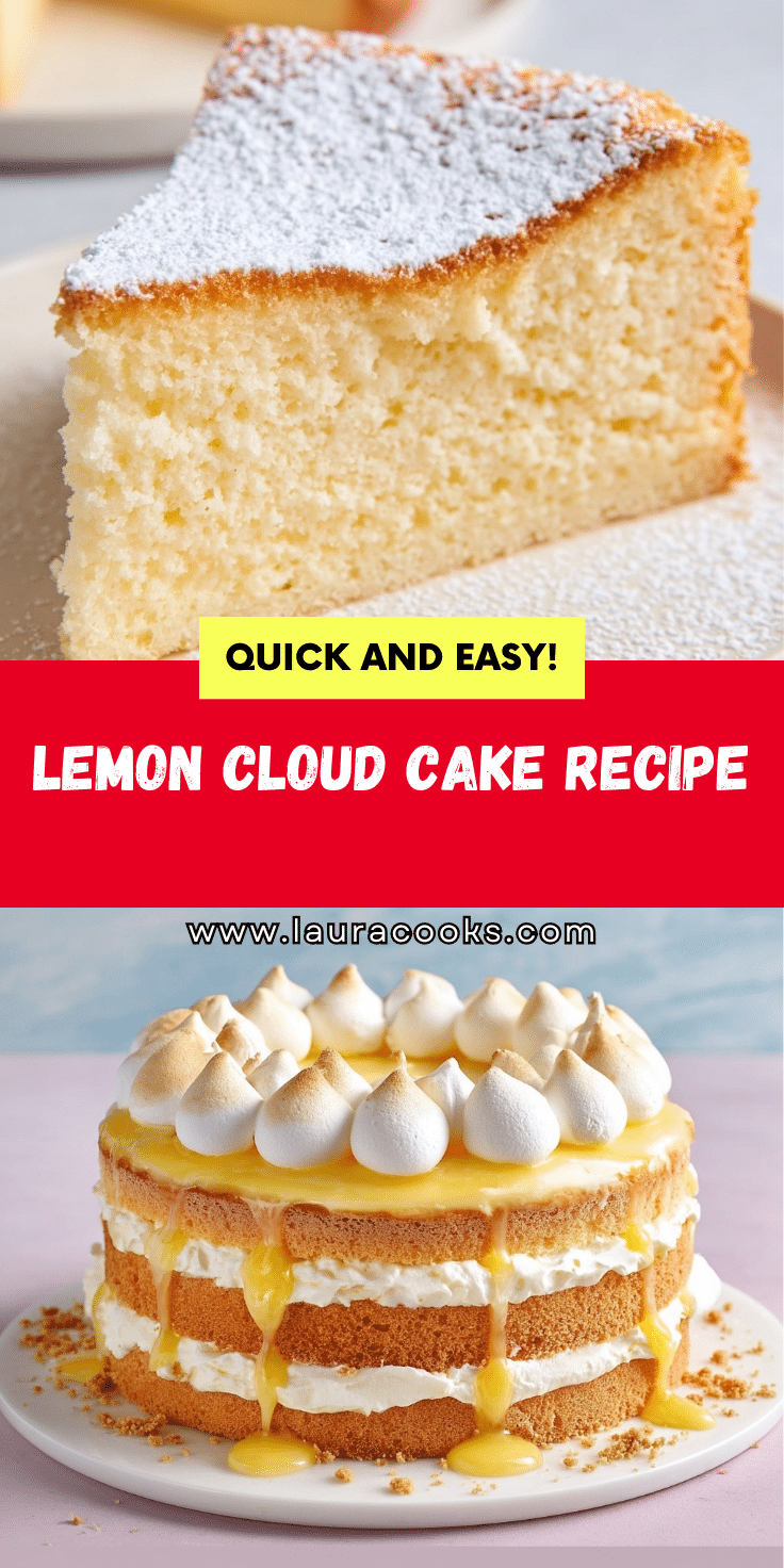 Lemon Cloud Cake Recipe: Airy Delight with Refreshing Lemon Zing