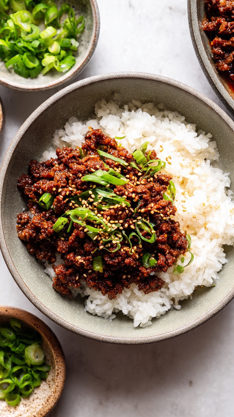 Korean Ground Beef Bowl Recipe - Quick & Flavorful Dinner in 25 Minutes