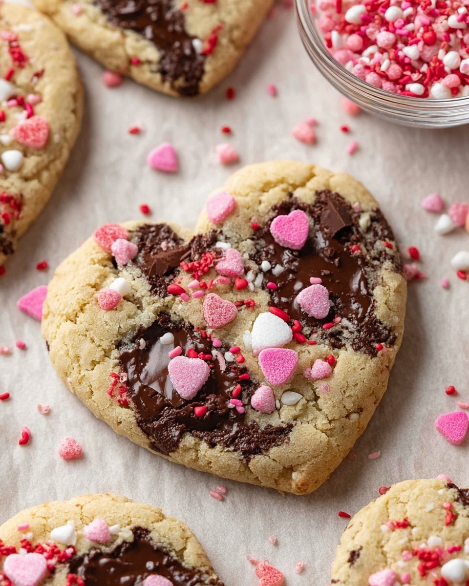 Heart Shaped Chocolate Chip Cookies - Bake Joy for Valentine's Day