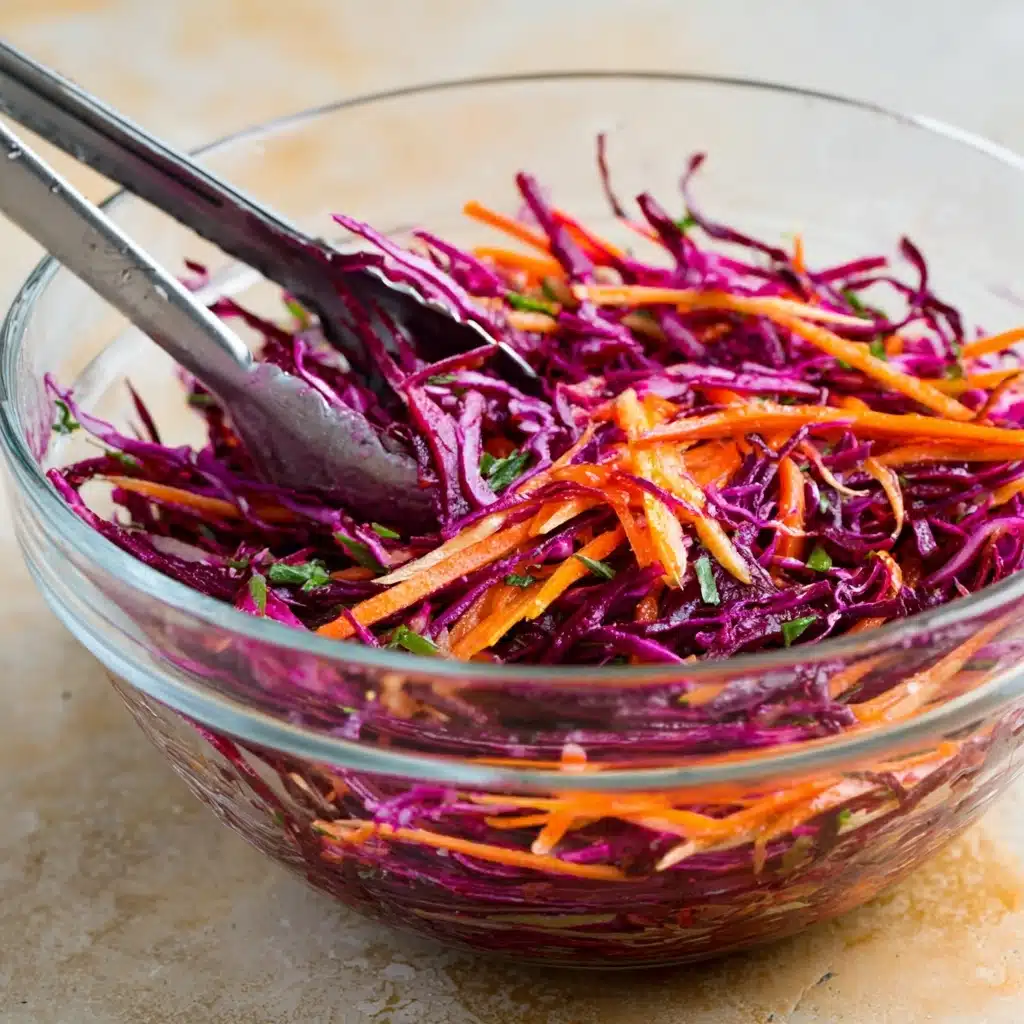 Red Cabbage and Carrot Coleslaw Recipe - Irresistibly Tangy-Sweet