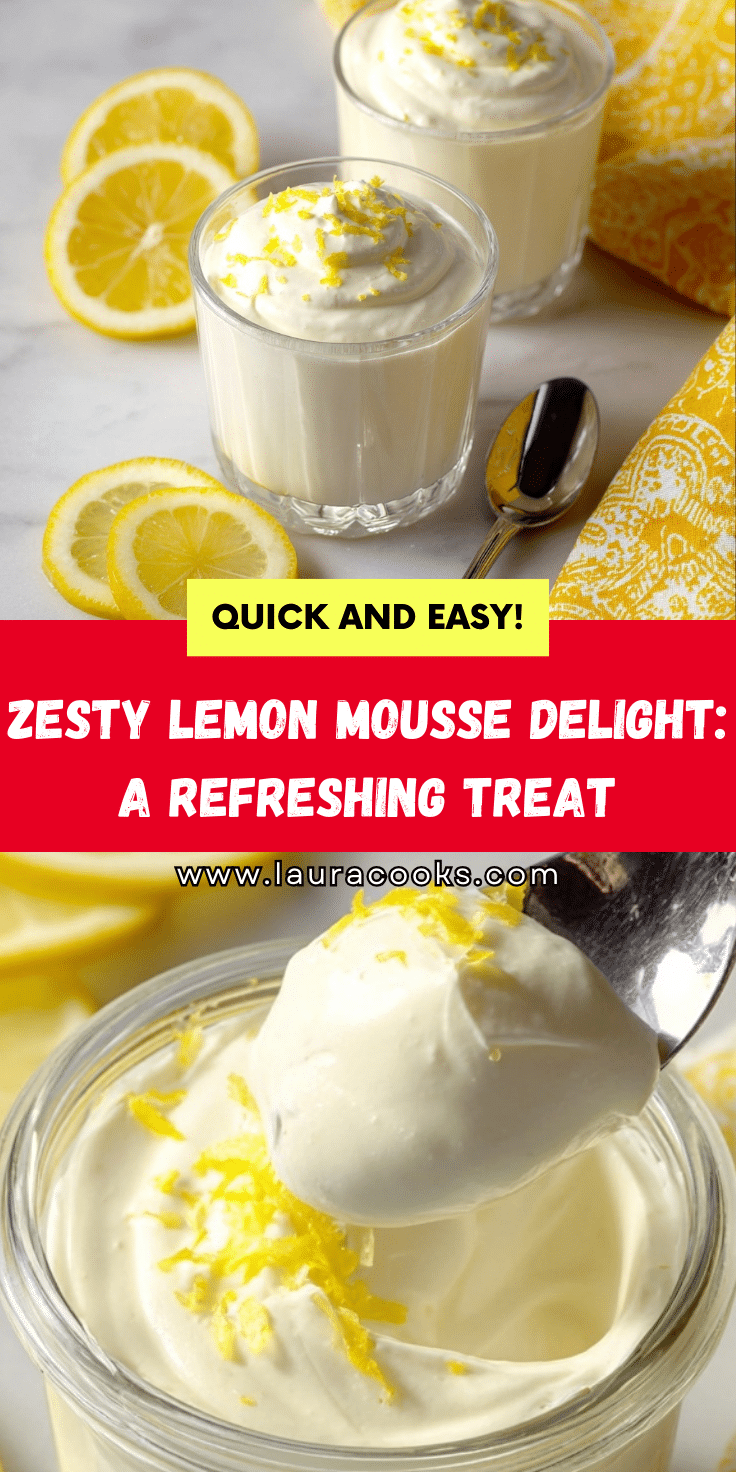 Lemon Mousse Recipe: Refreshing Citrus Delight in Every Spoonful