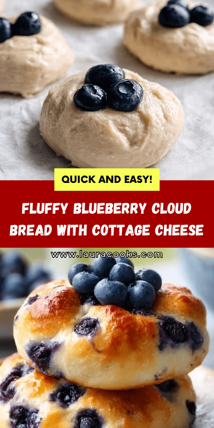 Fluffy Cottage Cheese Blueberry Cloud Bread - Gluten-Free Baking Magic