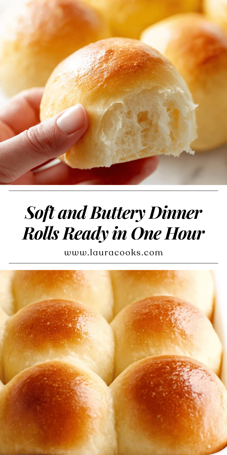 1-Hour Soft and Buttery Dinner Rolls | Quick & Fluffy Homemade Bread