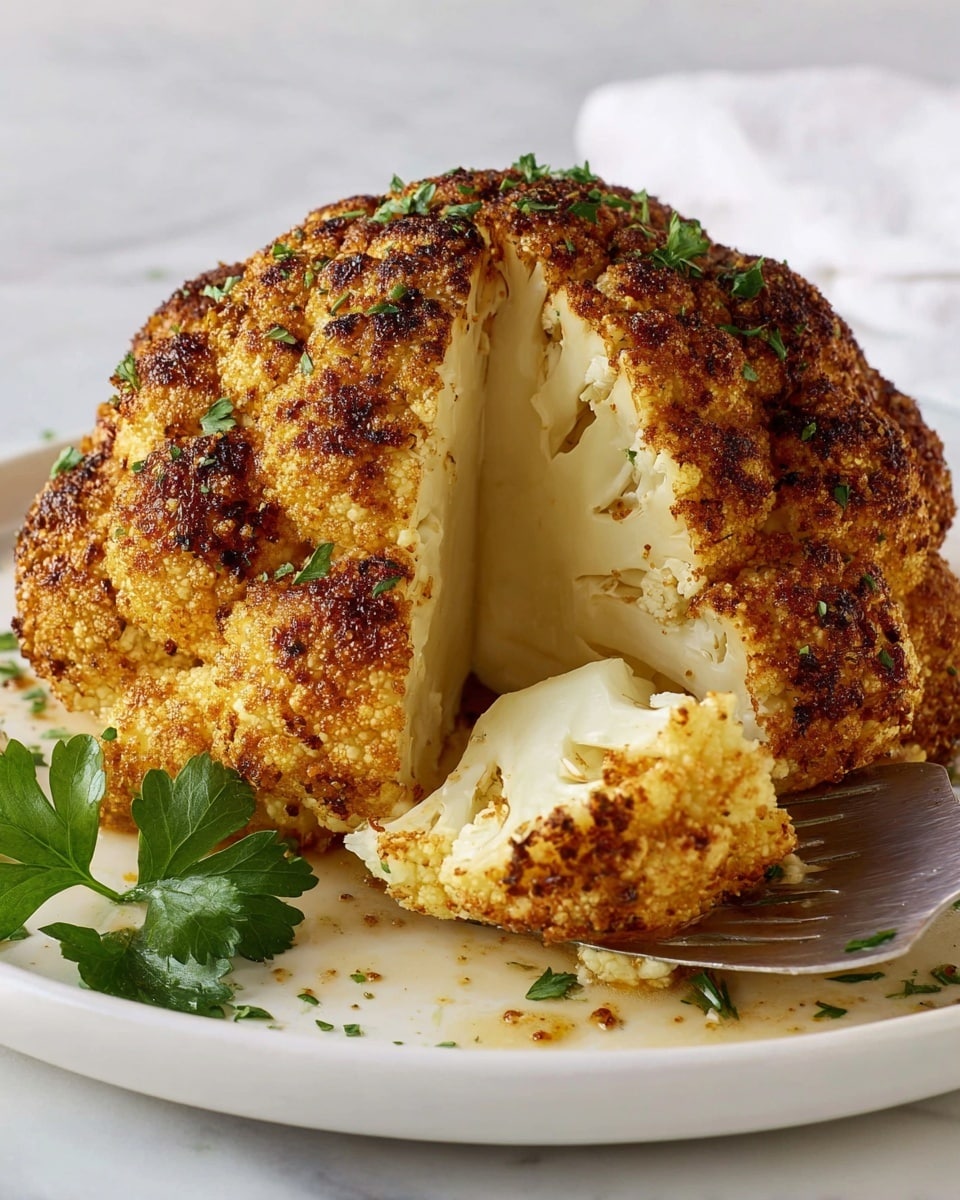 Whole Roasted Cauliflower: Delicious, Crispy Vegetarian Main