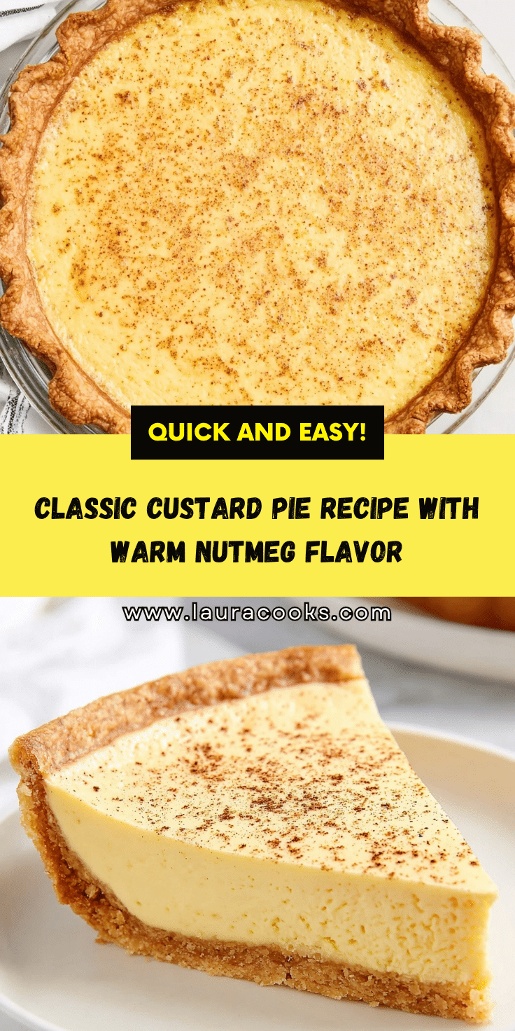Easy Custard Pie: Creamy, Delicious, & Perfect for Any Occasion